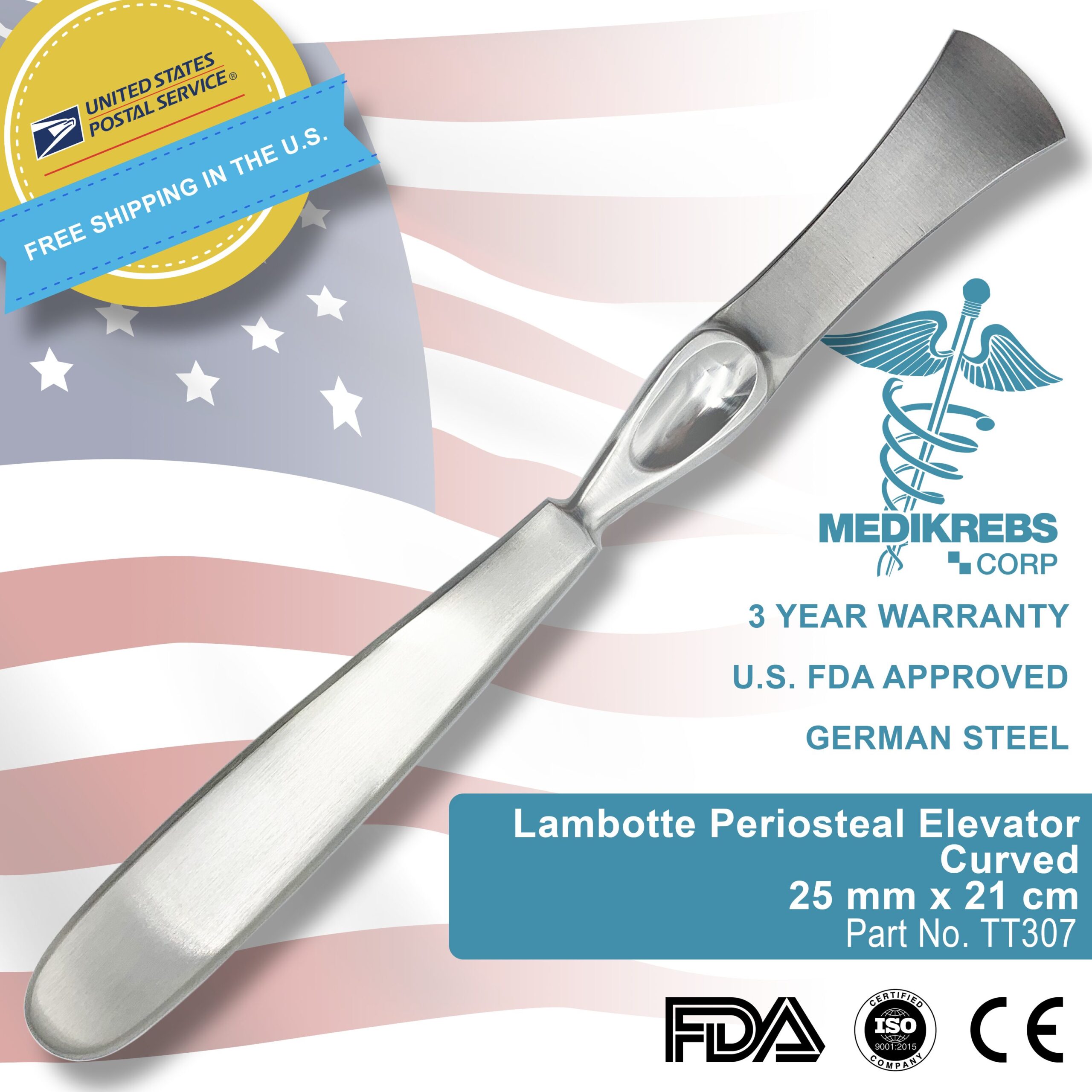 Lambotte Periosteal Elevator - MediKrebs Corp. USA Leading Surgical Instruments Manufacturer
